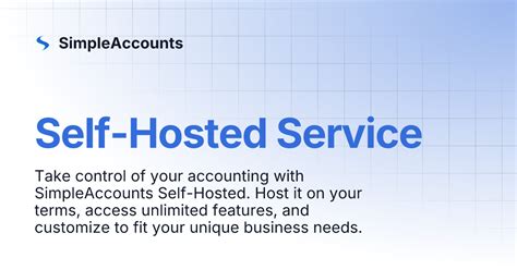 Self Hosted Service Simpleaccounts