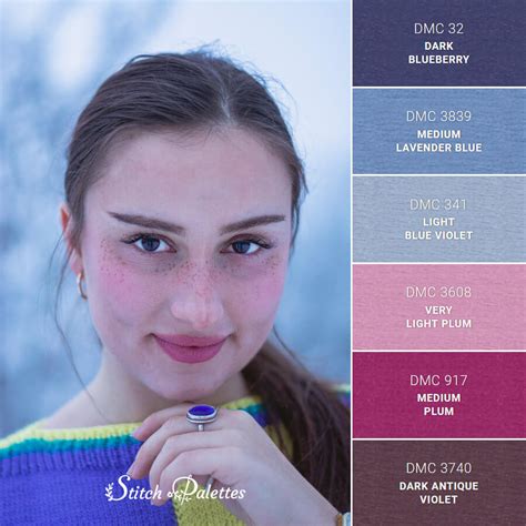A Moment Of Peace Embroidery Color Palette With Thread Codes