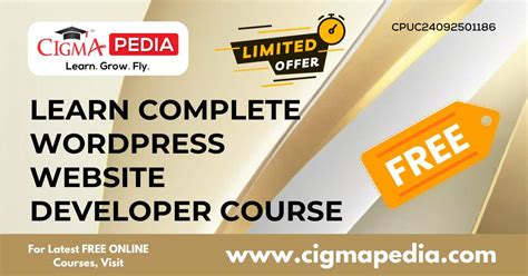 Learn Complete Wordpress Website Developer Course Free Udemy Course Cigma Pedia
