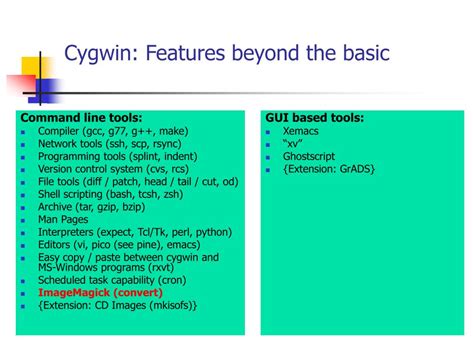 Ppt Cygwin Training Seminar Powerpoint Presentation Free Download Id5185216