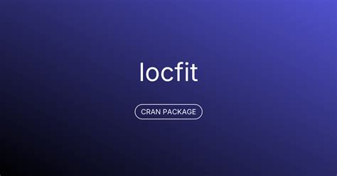 Locfit Local Regression Likelihood And Density Estimation Crane