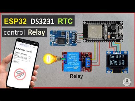 ESP32 RTC DS3231 Control Relay With OLED Clock Set Time With ESP32