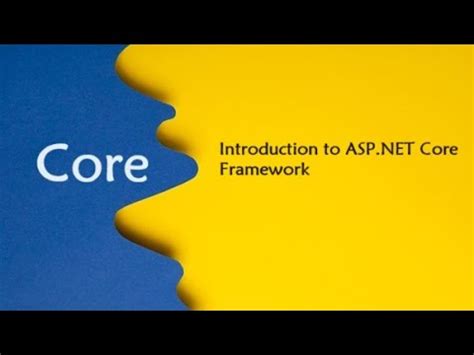 ASP NET CORE Introduction To ASP NET Core Framework In Telugu YouTube
