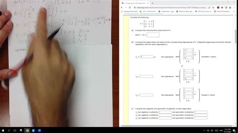 4 3 eigenvalues and eigenvectors of nxn matrices webassign linear