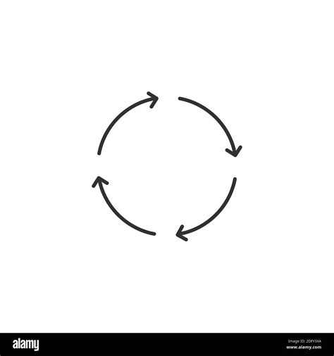 Vector Sync And Refresh Icon Four Circle Arrows Convert Icon Stock Vector Illustration