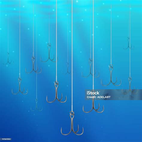 낚시는 배경을 유혹합니다 연어 메기 참치 파이크 농어 말린 베이스 송어 또는 타폰을 잡기위한 현실적인 후크 벽지 웹 및 인쇄 된 제품을위한 수중 흔들기 벡터 낚시에 대한