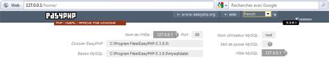 EasyPHP et problème de connexion Petit problème Google Chrome n est pas parvenu à accéder