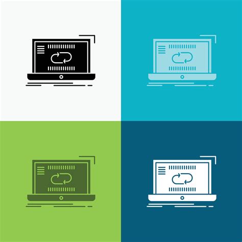 Communication Connection Link Sync Synchronization Icon Over Various Background Glyph Style