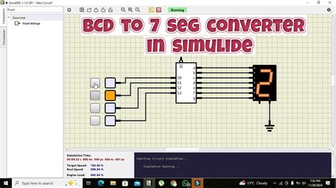 How To Use Bcd To Seven Segment Converter In Simulide Bcd To 7 Seg