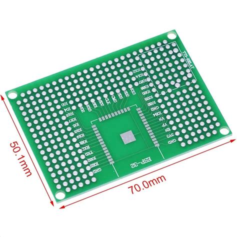 Esp32 Esp12f Esp12e Breakout Board Double Sided Protoboard