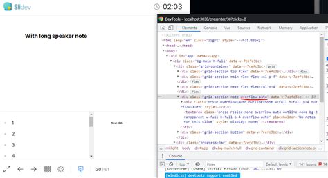 suggestion `overflow auto` in presenter · issue 318 · slidevjs slidev