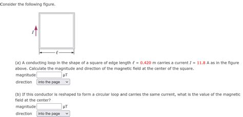 Solved Consider The Following Figure A A Conducting Loop Chegg