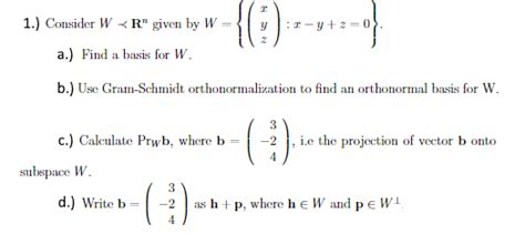 Solved Consider W Chegg Com