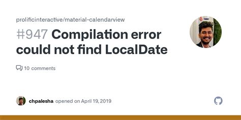 Compilation Error Could Not Find Localdate · Issue 947 · Prolificinteractivematerial