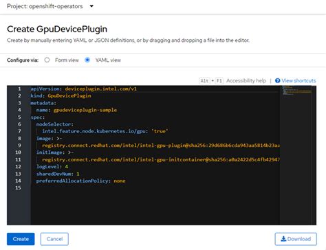 intel® gpu plug in for red hat openshift