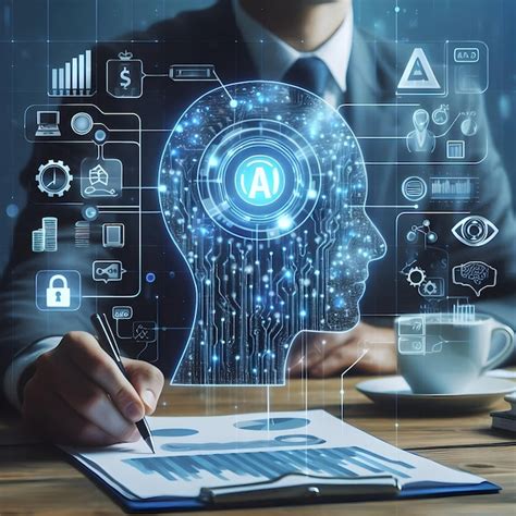 ai algorithm and financial strategy concept in isolated vector design