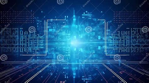 Abstract Technology Background With Binary Code Big Data Concept Generative Ai Illustrations