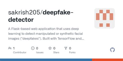 Github Sakrish205deepfake Detector A Flask Based Web Application That Uses Deep Learning To