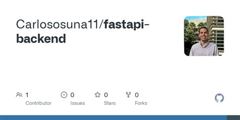 GitHub Carlososuna Fastapi Backend