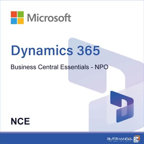 Microsoft Dynamics 365 Business Central Essentials Npo Nce