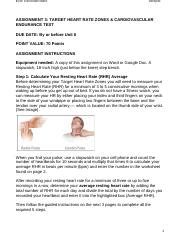 Calculate Target Heart Rate Zones Cardiovascular Fitness Course Hero