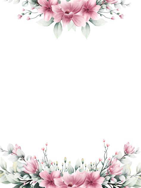 Bordes Decorativos De Flores Para Imprimir Bordes De Tarjetas