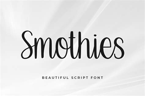 Smothies Font By Abodaniel · Creative Fabrica