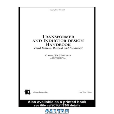 دانلود کتاب Transformer And Inductor Design Handbook بلیان
