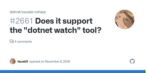 Does It Support The Dotnet Watch Tool · Issue 2661 · Dotnetvscode