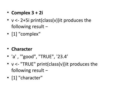 Data Types Of Rpptx