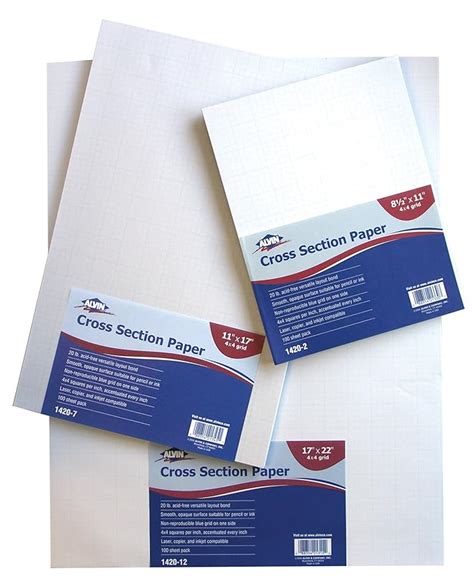 Alvin Cross Section Paper 8x8 Grid 100 Sheet Pack 8 12 X 11 1420 4