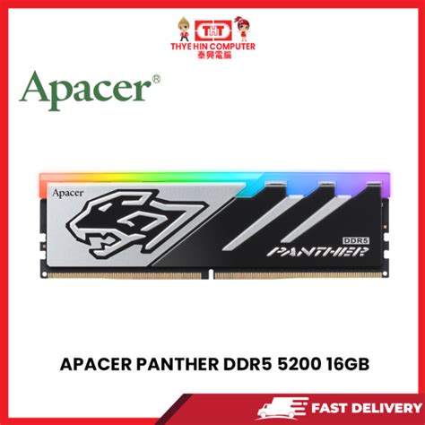 APACER PANTHER DDR5 5200 16GB SBN NO NILAI NO MELAKA NO HPS NO Thye Hin Computer