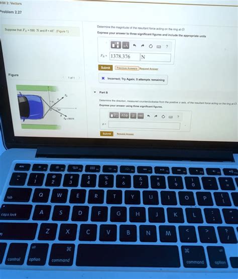 1 Determine The Magnitude Of The Resultant Force Acting On The Ring At O 2 Determine The