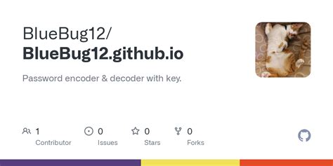 GitHub BlueBug12 BlueBug12 Github Io Password Encoder Decoder With Key