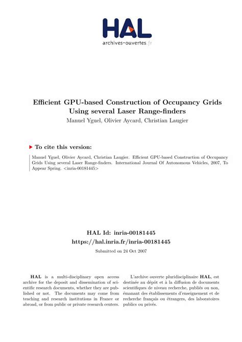 PDF Efficient GPU Based Construction Of Occupancy GPU Based Construction Of Occupancy Grids