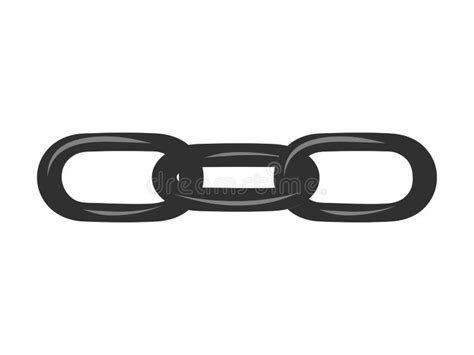 metal chain link isolated on a white background vector illustration
