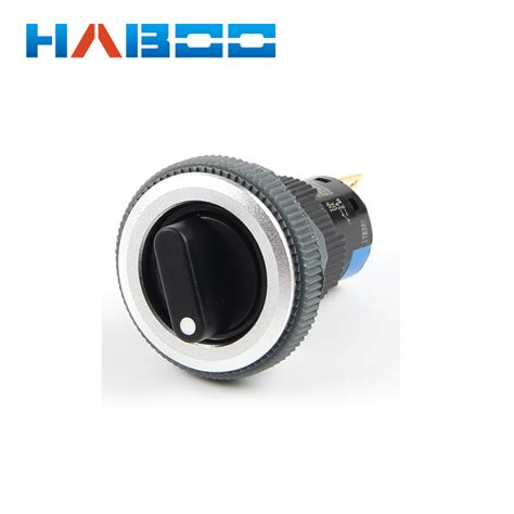 16 22mm Round IP40 2 3 Positions Self Lock 3 6 Pins Push Rotary Button Switch Selector Switch
