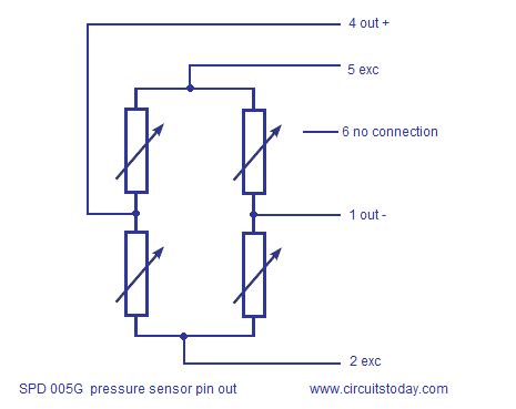 Interfacing SPD005G Pressure Sensor To Arduino Circuit Diagram Program