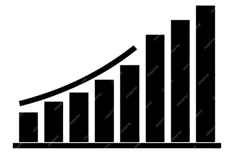 Premium Vector Growth Bar Chart Growing Graph Business Chart With