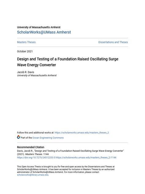 Design And Testing Of A Foundation Raised Oscillating Surge Wave Pdf
