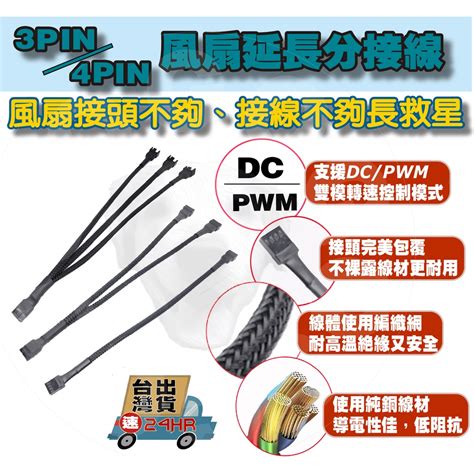 【免運當天發貨】含稅開發票 一分二 一分三 一分五 小4pin Pwm風扇電源轉接 拓展線 集線器 編織網 一體式水冷 蝦皮購物