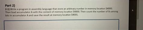 Solved Part 1 1 1 Write An Assembly Language Program That