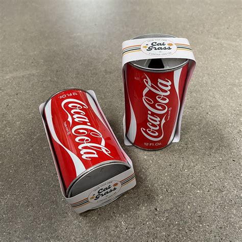 Cat Grass In A Vintage Soda Can — The Mustache Cat