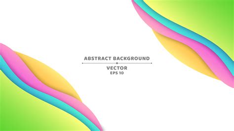 추상적인 배경입니다 당신의 프로젝트를 위한 템플릿입니다 여러 종이 흰색 배경에 고립의 파도 벡터 일러스트 레이 션 3차원 형태에 대한 스톡 벡터 아트 및 기타 이미지