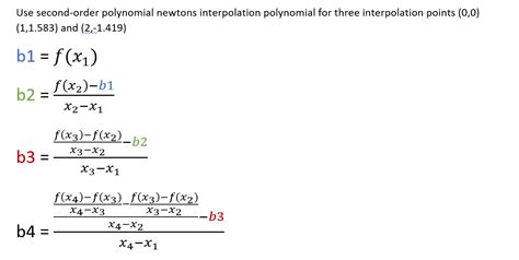 Solved Use Second Order Polynomial Newtons Interpolation Polynomial