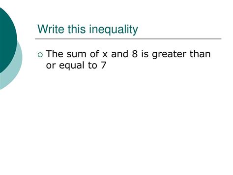Inequalities And Their Solutions Ppt Download