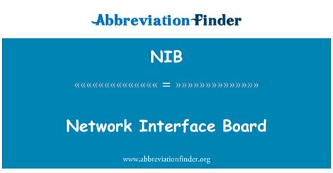 NIB Stands For Network Interface Board Abbreviation Finder