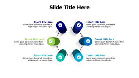 6 steps loop process infographic inforgraphics and slides