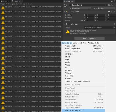 Unity 删除场景中所有丢失的（missing）脚本（在 20213 下测试） 知乎