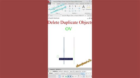 AutoCAD พื้นฐาน Delete Duplicate Objects คีย์ลัด OV #autocad #ห้องเรียนออนไลน์ - YouTube